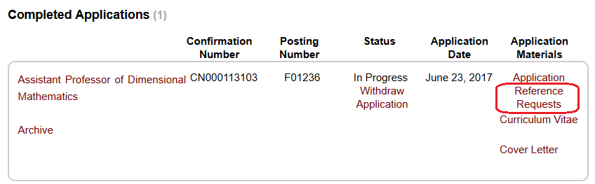 How do I check the status of my references? | Help for Applicants